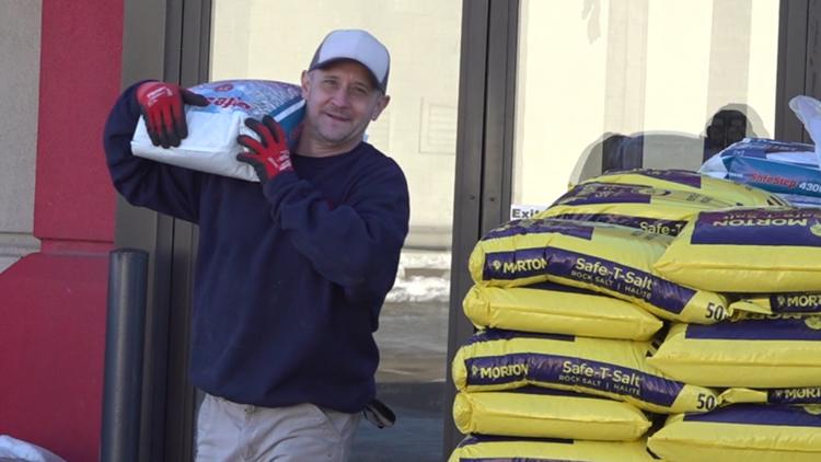 Record cold drives rush for salt at Quad Cities hardware stores