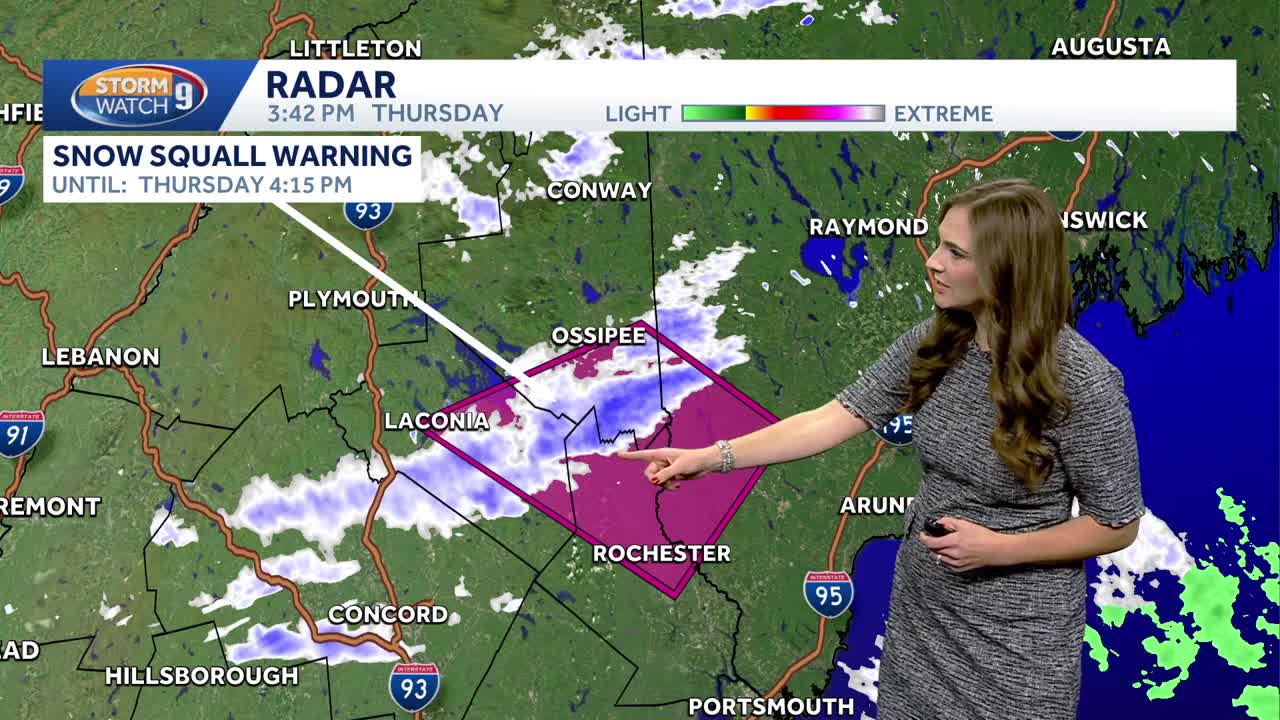 Snow squall warning issued for portions of eastern New Hampshire
