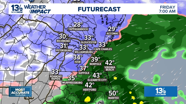 Winter weather advisory issued for parts of Hampton Roads, schools ...