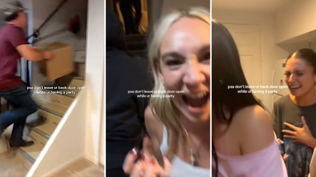 Resident captures video as unexpected visitor crashes house party: 'I ...