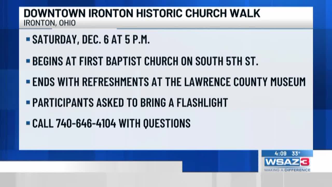 Downtown Ironton historic church walk