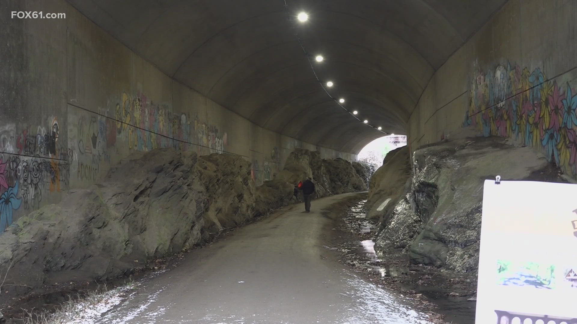 Tunnel lighting project complete at Hop River State Park Trail in ...