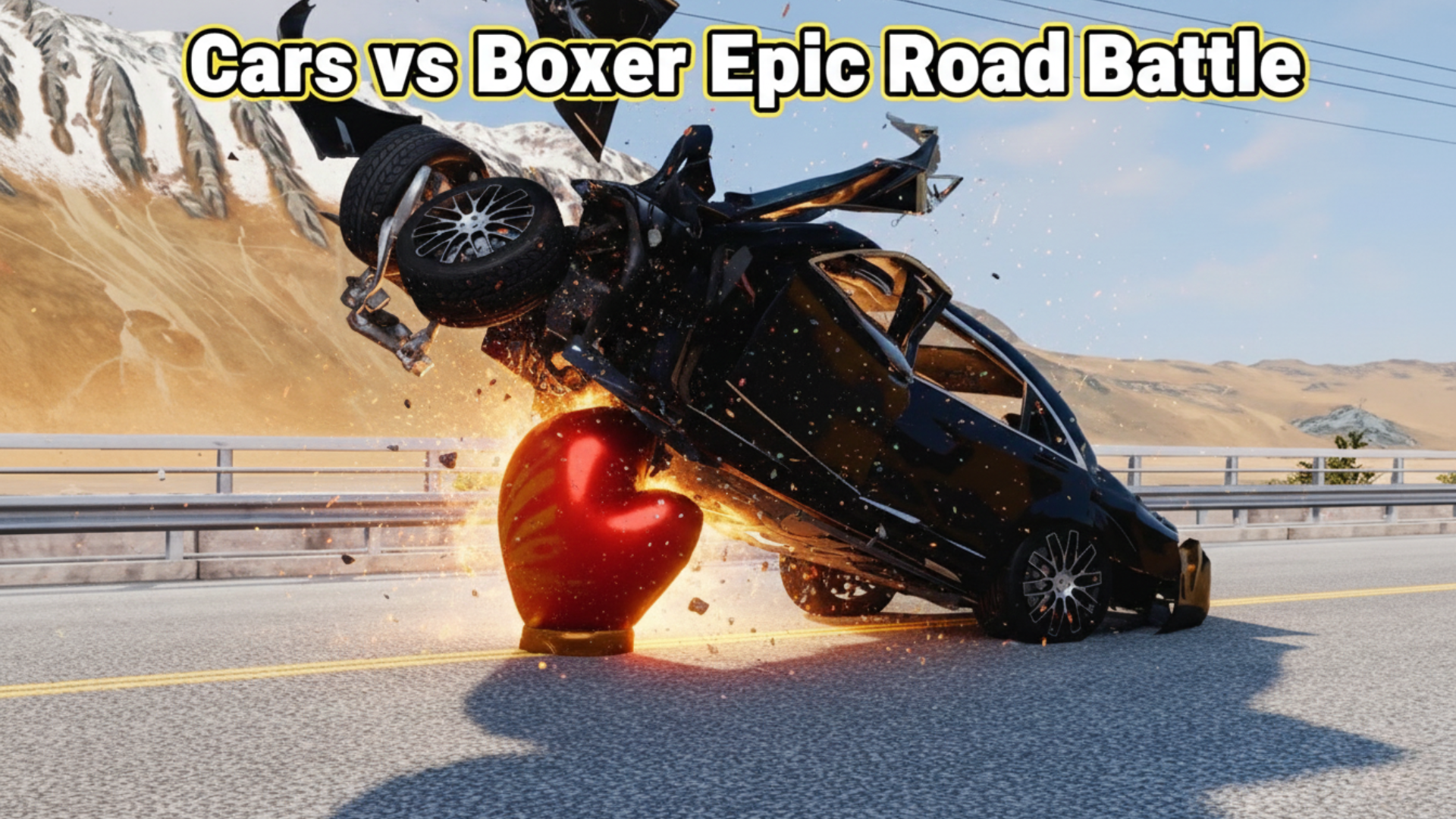 Epic battle on the road: Cars vs boxer