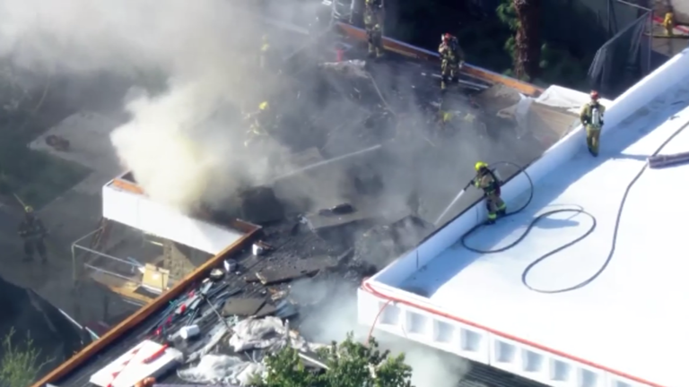 Students evacuate as crews put out Granada Hills High School building fire