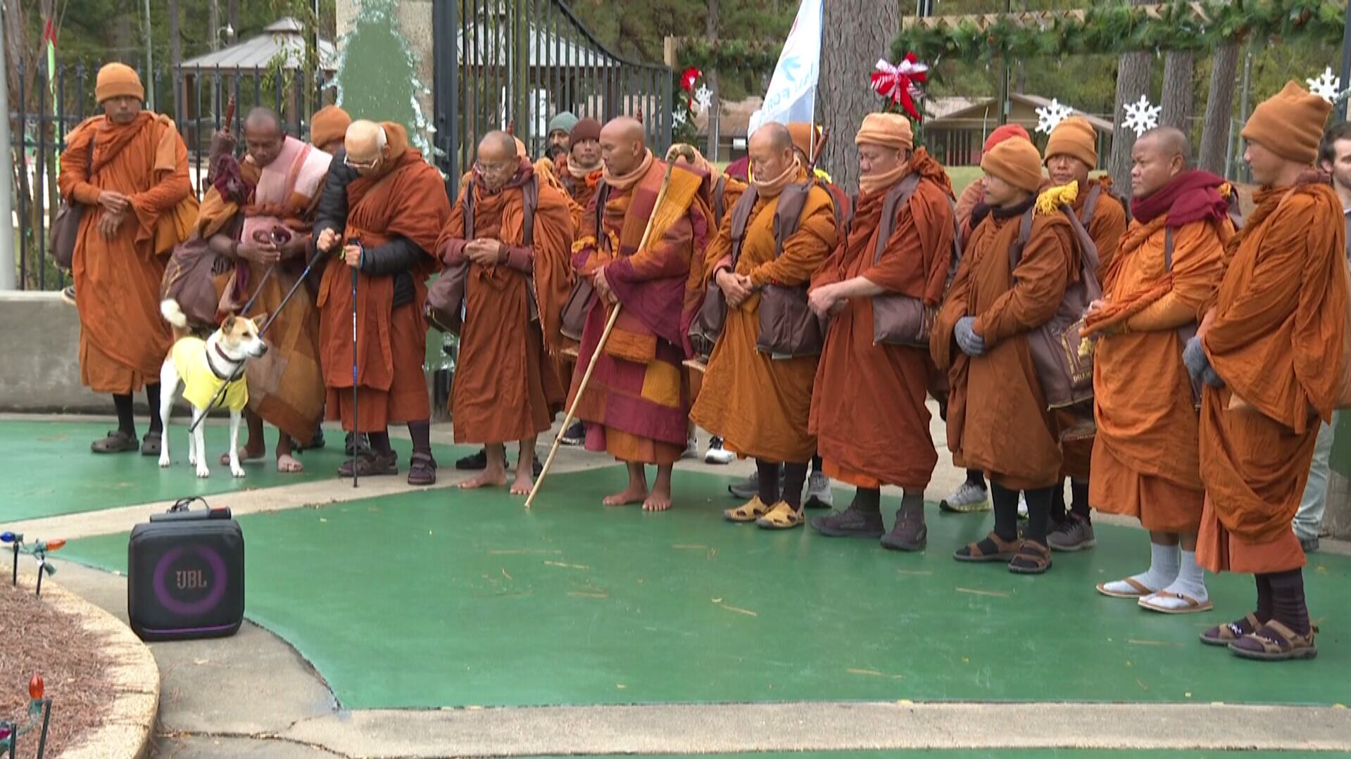 Walk for Peace monk has leg amputated following accident