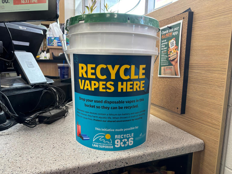 Nicotine vapes recycle buckets placed in Circle K locations around ...