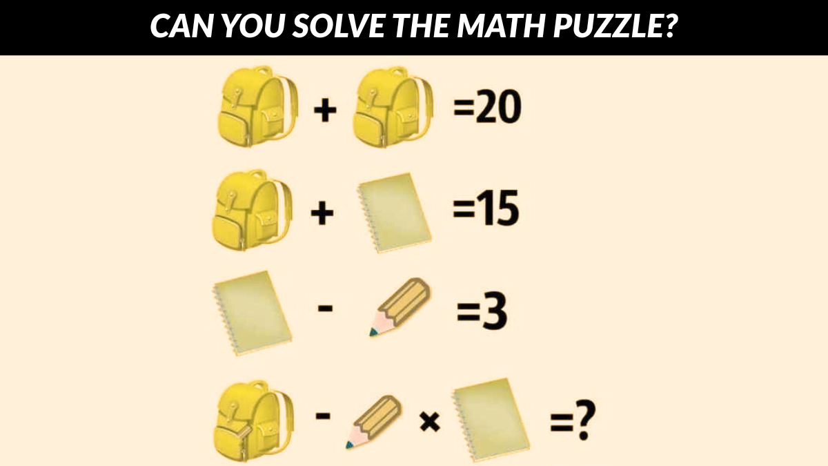 Can You Solve This Math Puzzle In 9 Seconds