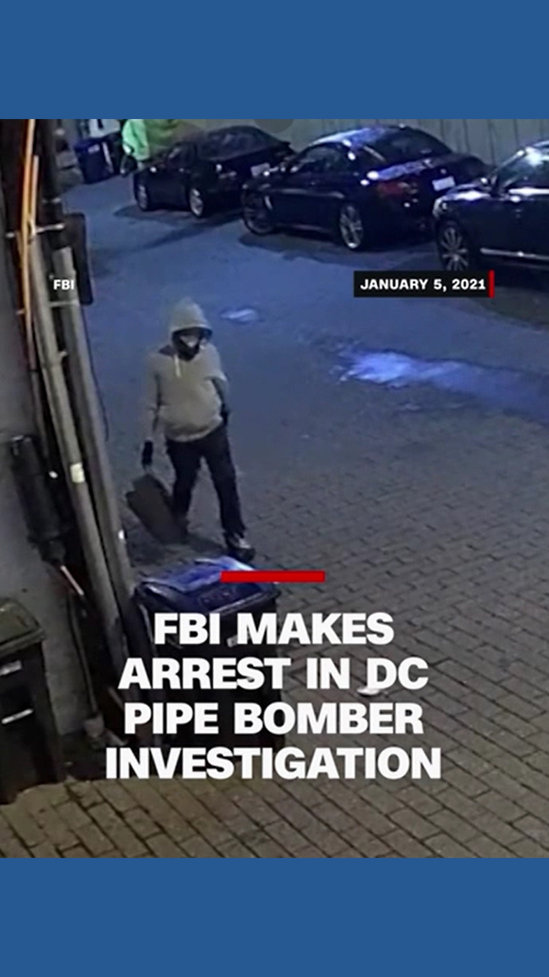 FBI arrest pipe bomb suspect