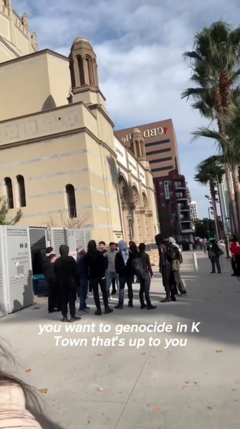 Horrifying video shows antisemitic protester mob storm LA synagogue ...