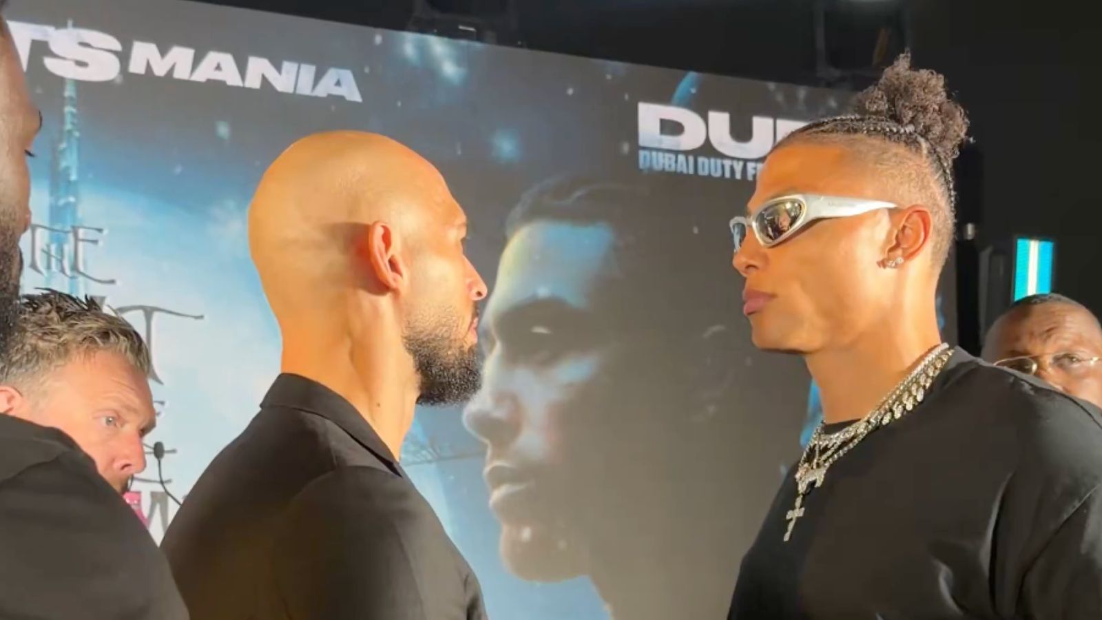Andrew Tate and Chase DeMoor face off ahead of Misfits Boxing 23 in Dubai