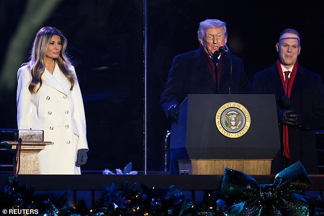 President Trump and Melania light National Christmas Tree in dazzling ...