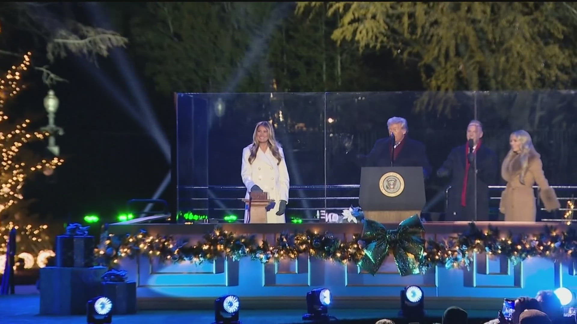 President Trump, first lady light up National Christmas Tree at White House