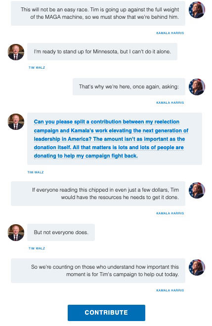 Kamala Harris and Tim Walz are 'together again' after Mike Lindell ...