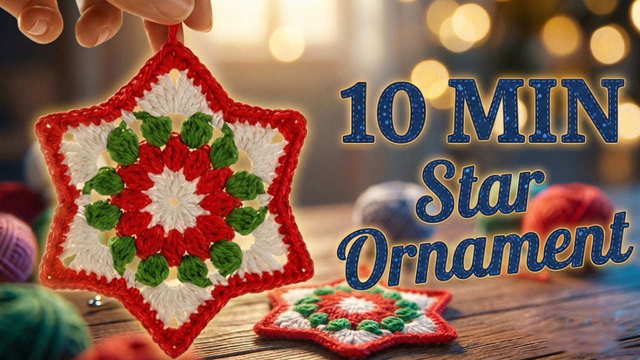 Easy crochet star tutorial for beginners – perfect for Christmas!