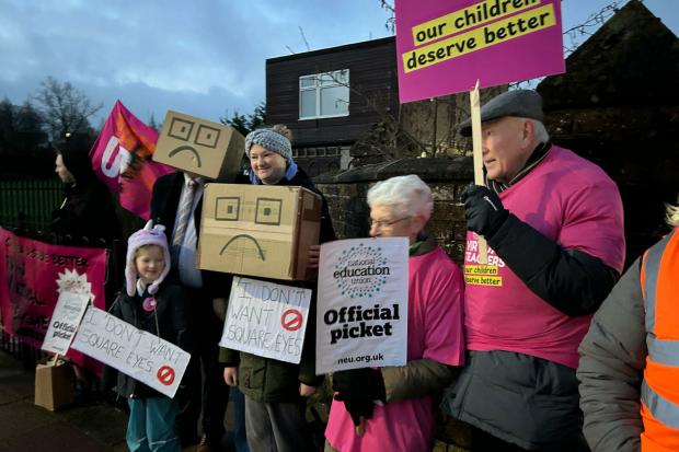 Secondary school staff head to picket line as in row over 'virtual teacher'