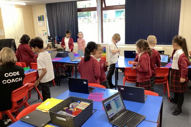 Children learn to code through dance at Lancashire school