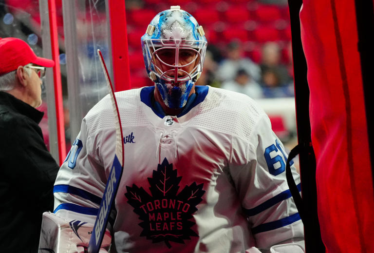 Maple Leafs’ Joseph Woll leaves game vs. Hurricanes with lower-body injury