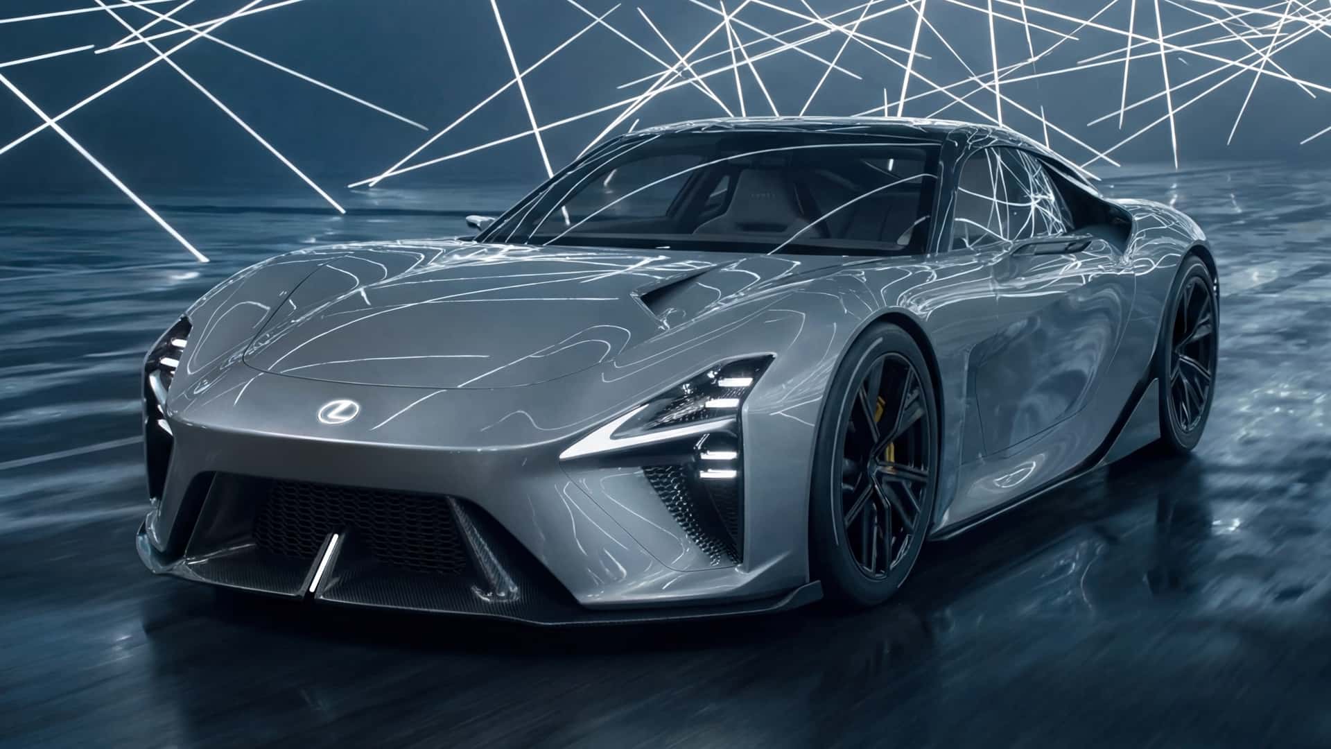 Lexus LFA als nur 1,20 Meter hohe Elektroauto-Studie vorgestellt
