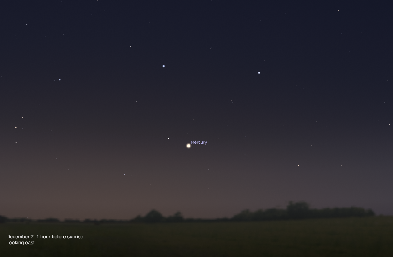 The sky today on Sunday, December 7: Mercury reaches greatest western ...