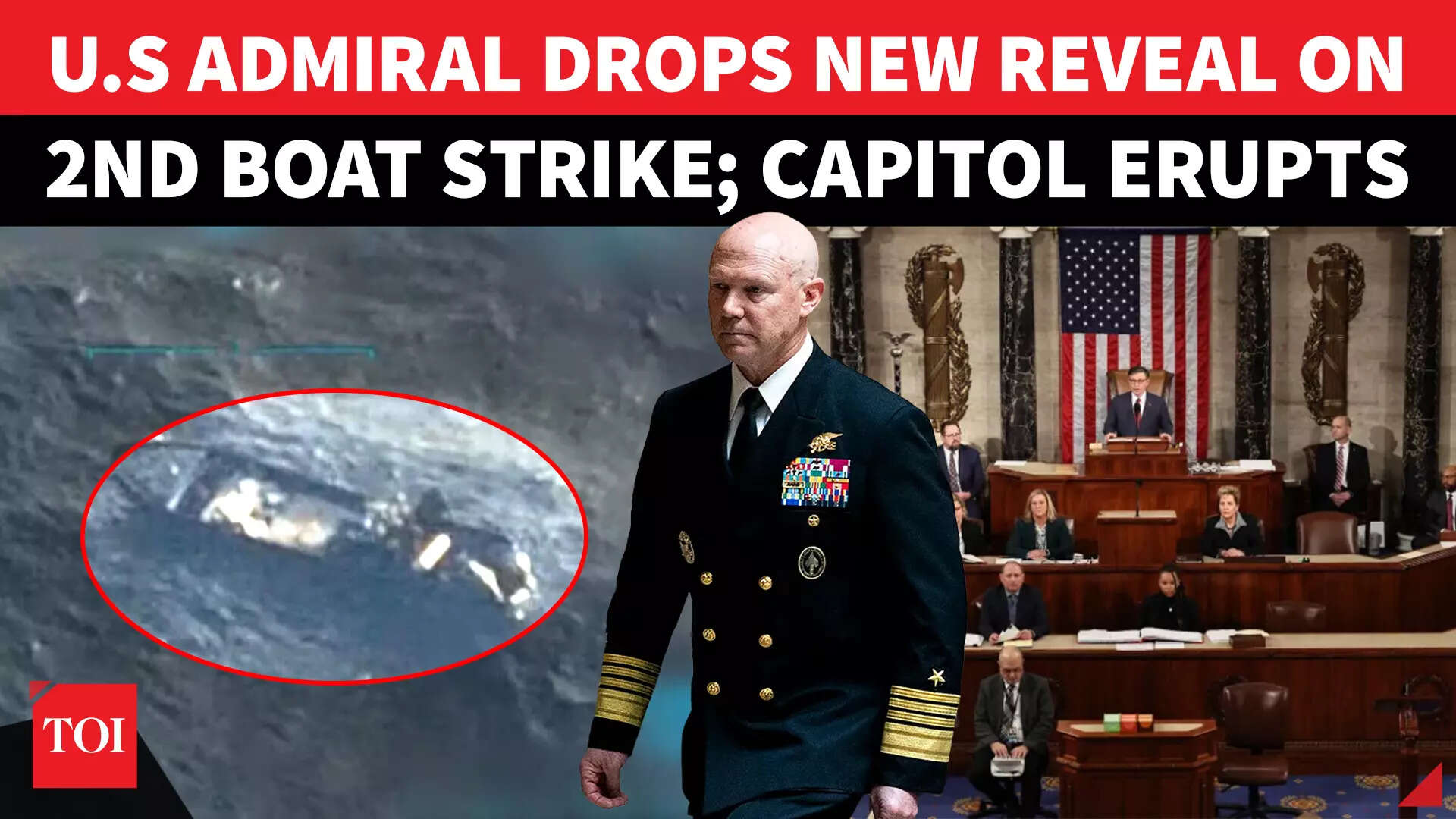 2 men clung to capsized boat: Congress shocked as Admiral Bradley shares 'classified' strike video