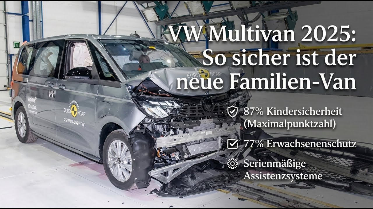 Euro NCAP Crashtest 2025: VW Multivan (T7) im Sicherheitscheck