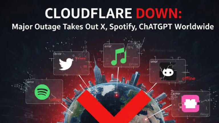 Cloudflare down: Major outage takes out X, Spotify, ChatGPT worldwide