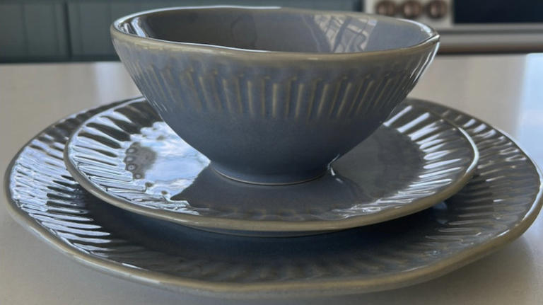 This affordable Walmart 12-piece dinnerware set looks like it came from Anthropologie