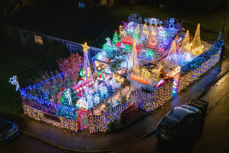 Britain’s most festive home covered in lights which took two months to ...