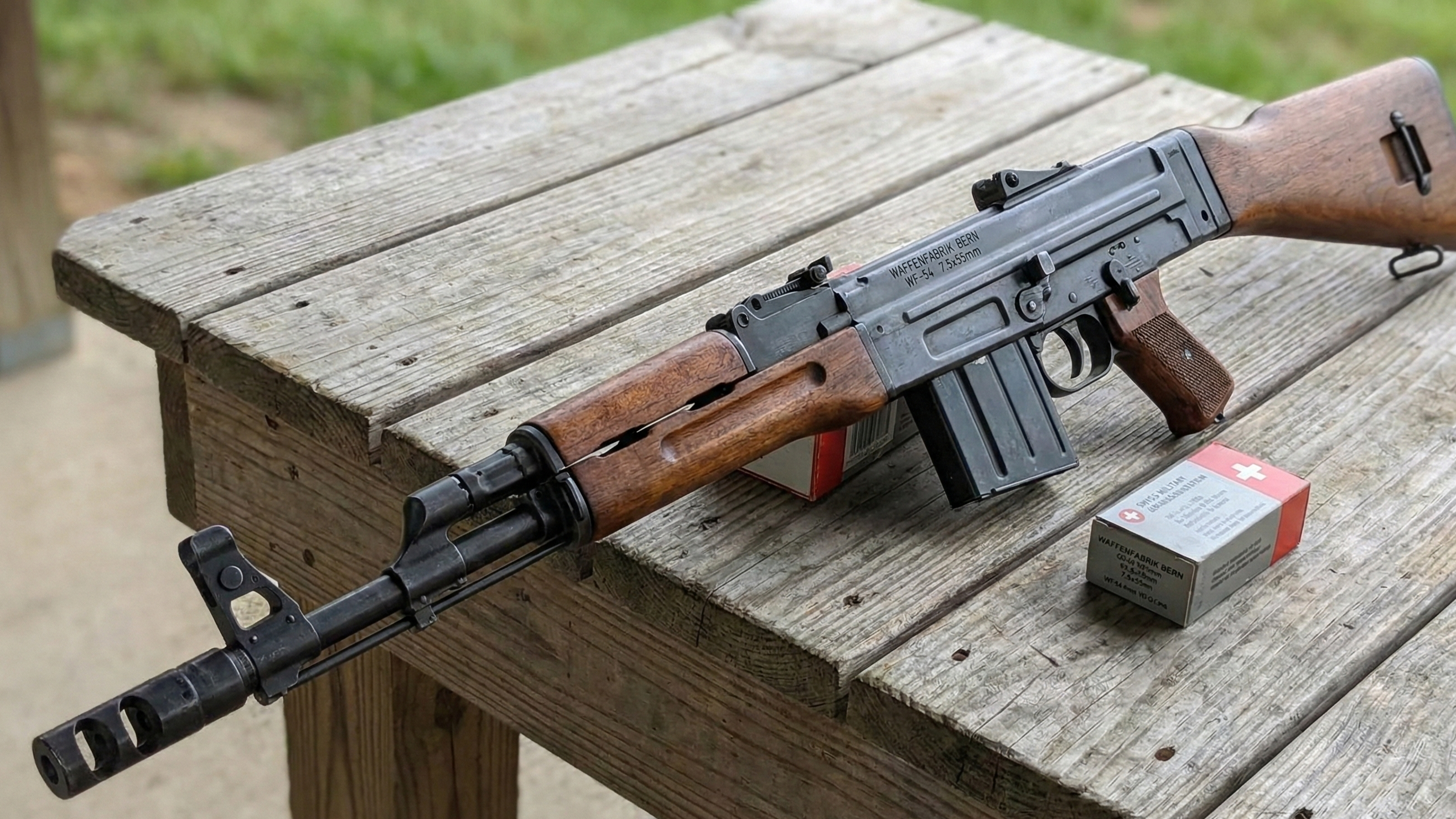 What happens when Switzerland scales the FG-42 up to full-power 7.5x55