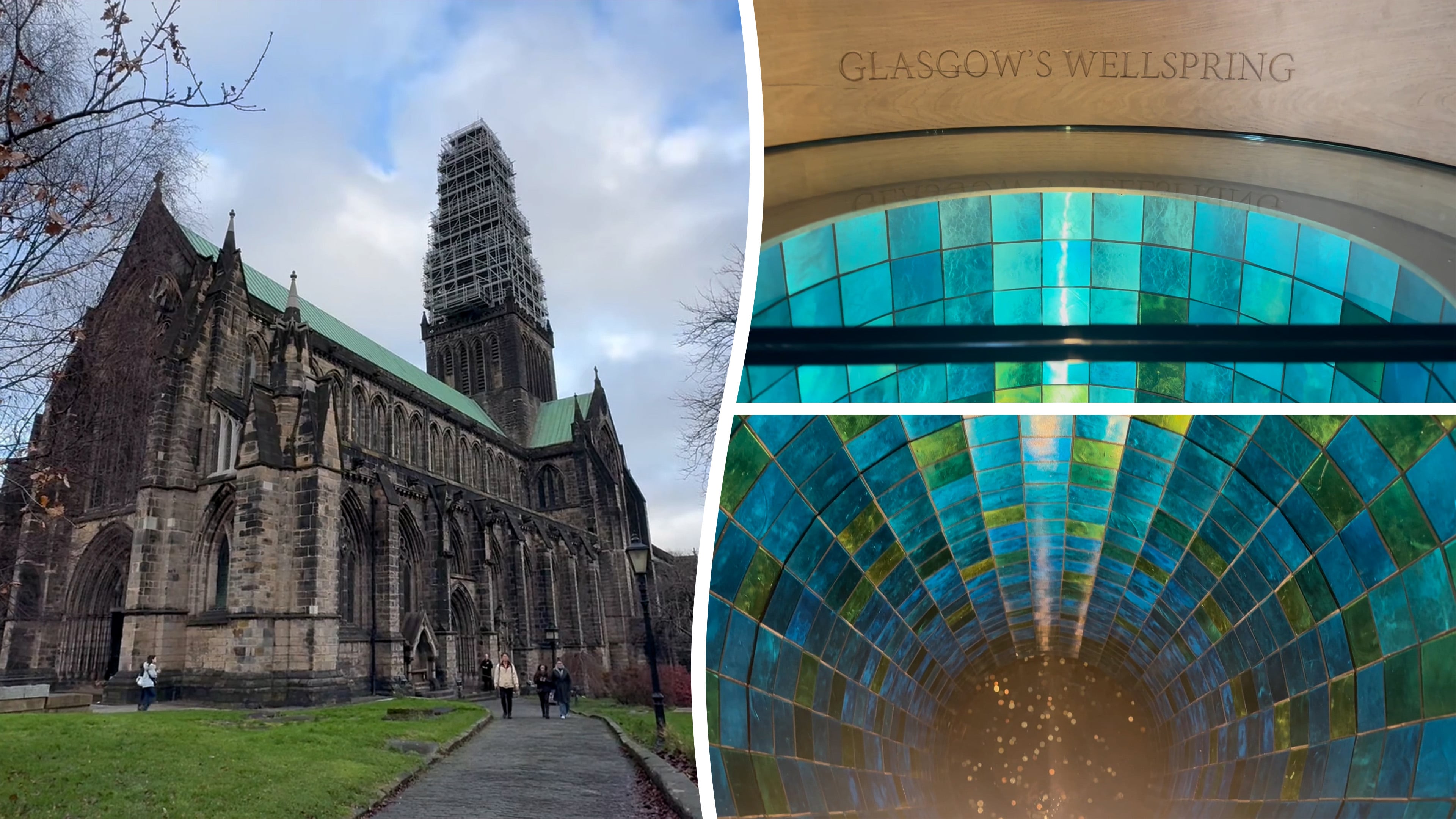 Well in famous cathedral crypt glows blue after stunning transformation