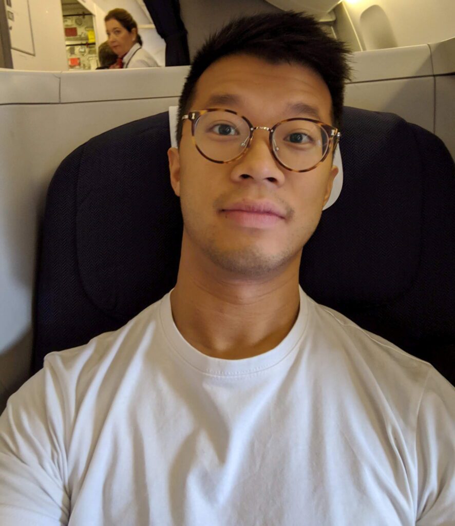 I fly business class with my child in economy – it makes me a better parent