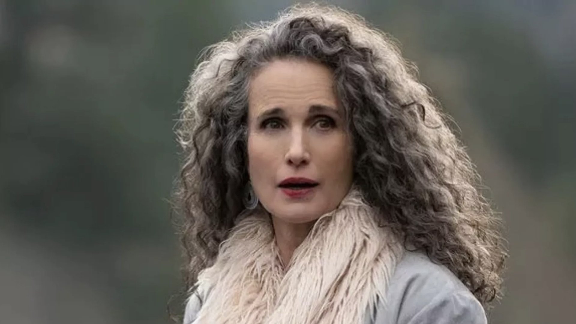 At 67, Andie MacDowell elegantly displays her grey hair