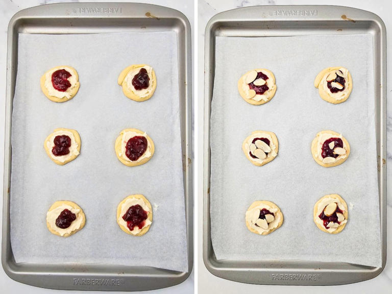 Raspberry cream cheese crescent cookies