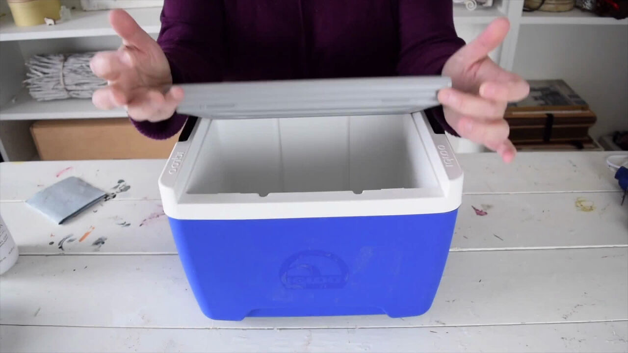 $12 Igloo cooler makeover