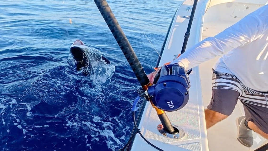 Reel overheats catching fish 30 miles offshore