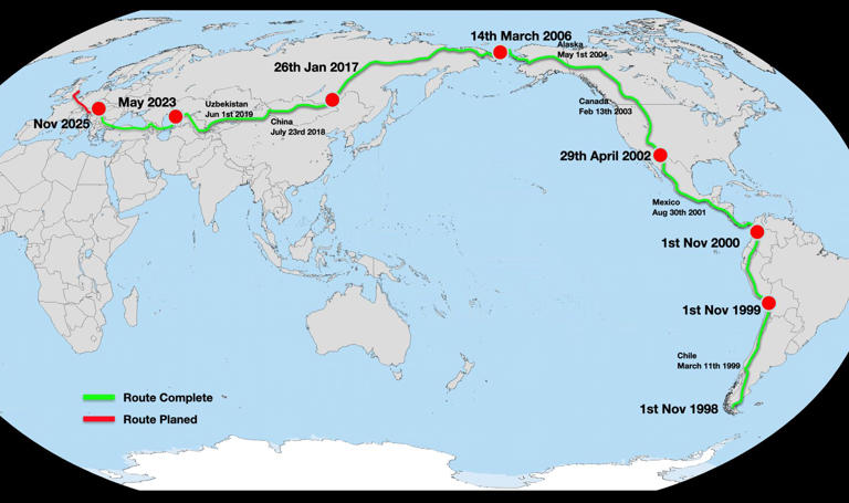 He set out to walk around the world. After 27 years, his quest is ...