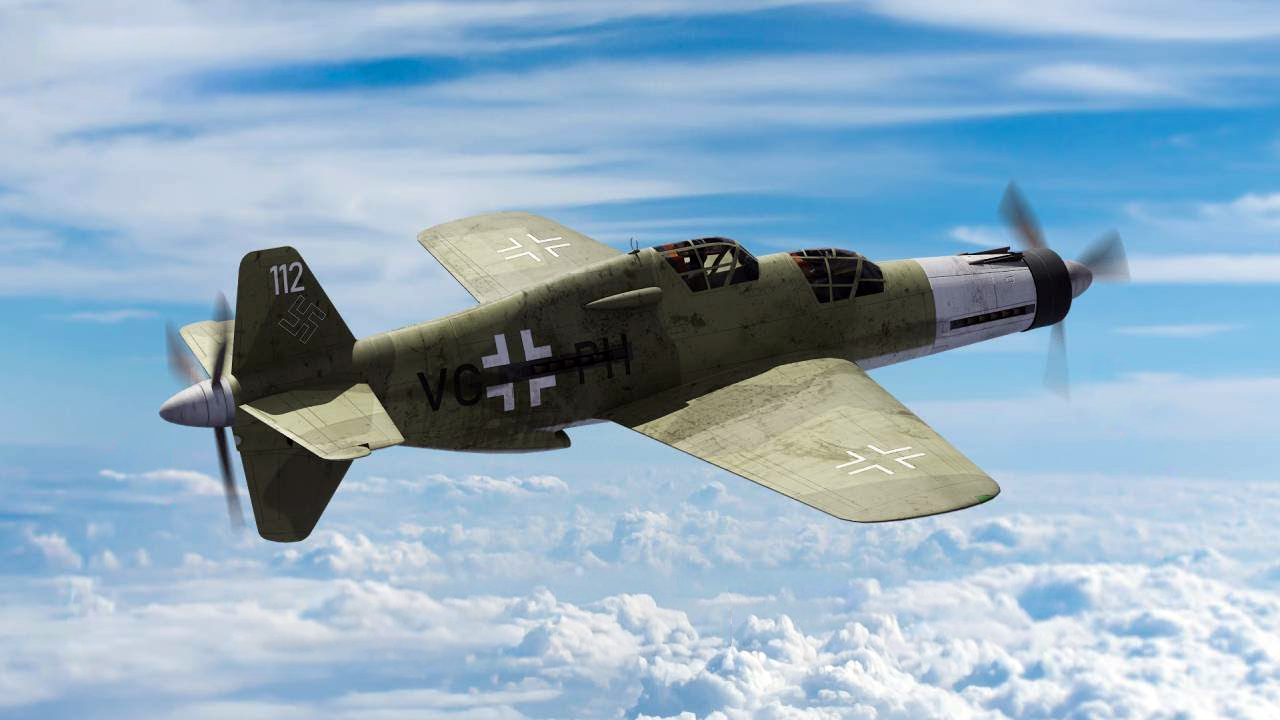 The plane with a propeller at each end - Nazi Dornier 335