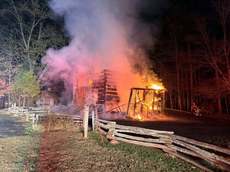 Fire destroys historic cabin in North Carolina