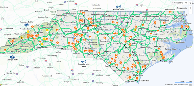 North Carolina winter storm: Check road conditions, travel alerts ...