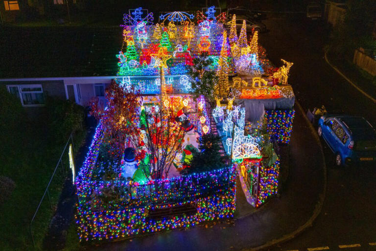 Britain’s most festive home covered in lights which took two months to ...