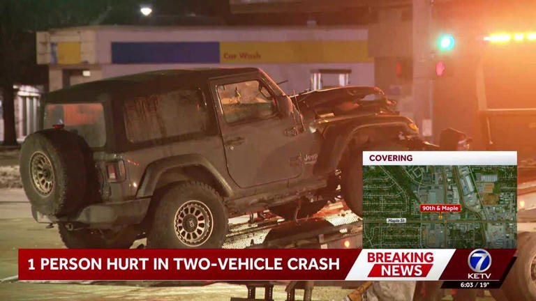 1 person seriously injured in two-car crash