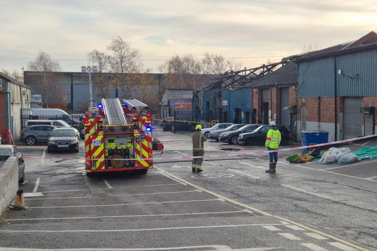 Scene of devastation in Walsall after blaze at unit 'full of fireworks'