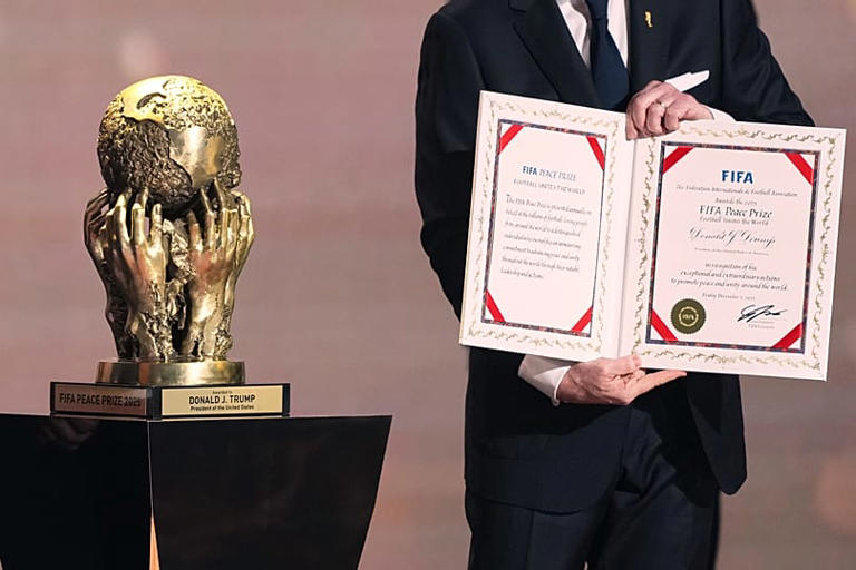 Donald Trump awarded inaugural FIFA peace prize during 2026 World Cup draw