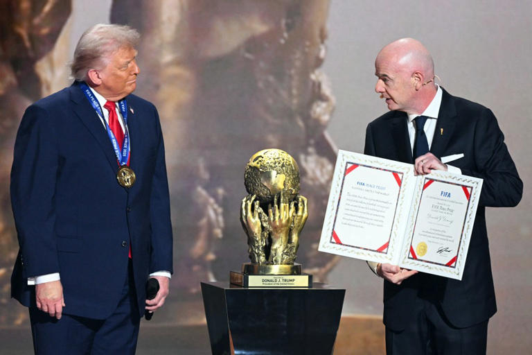 President Trump honored as 'very first winner' of FIFA Peace Prize at ...
