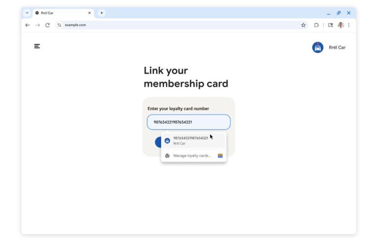 Chrome can use Google account and wallet data to speed up autofill