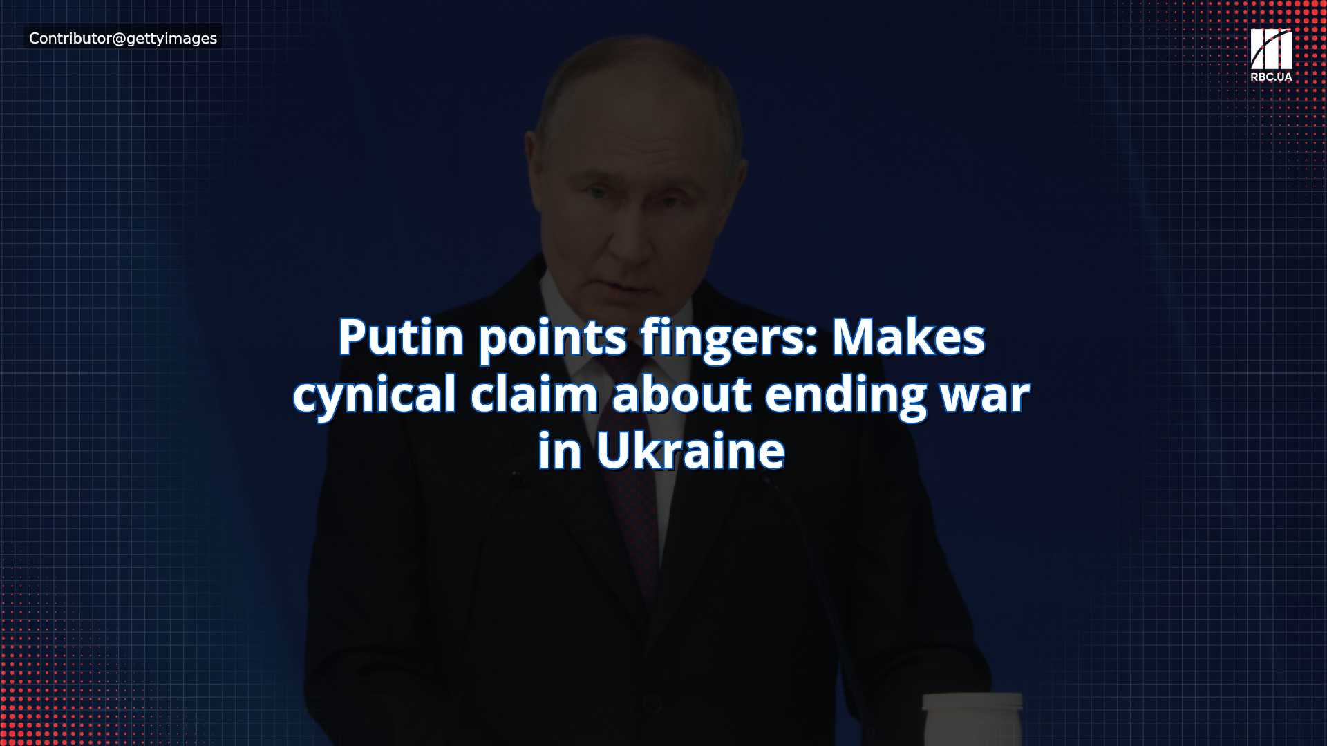 Putin points fingers: Makes cynical claim about ending war in Ukraine