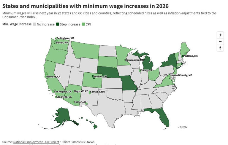 Is your state raising its minimum wage in 2026? Here's the list.