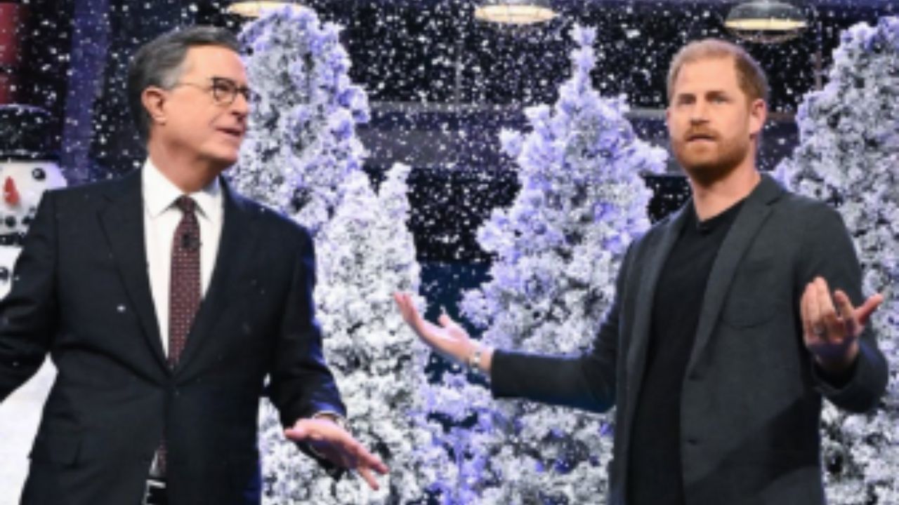 Harry herceg Donald Trumpon gúnyolódik a „Late Show”-ban, és Stephen ...