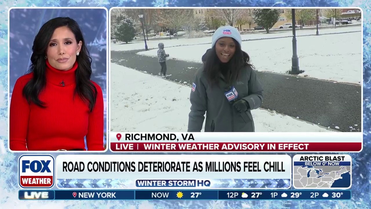 Snow cancels school in Virginia, as first winter storm of the season ...