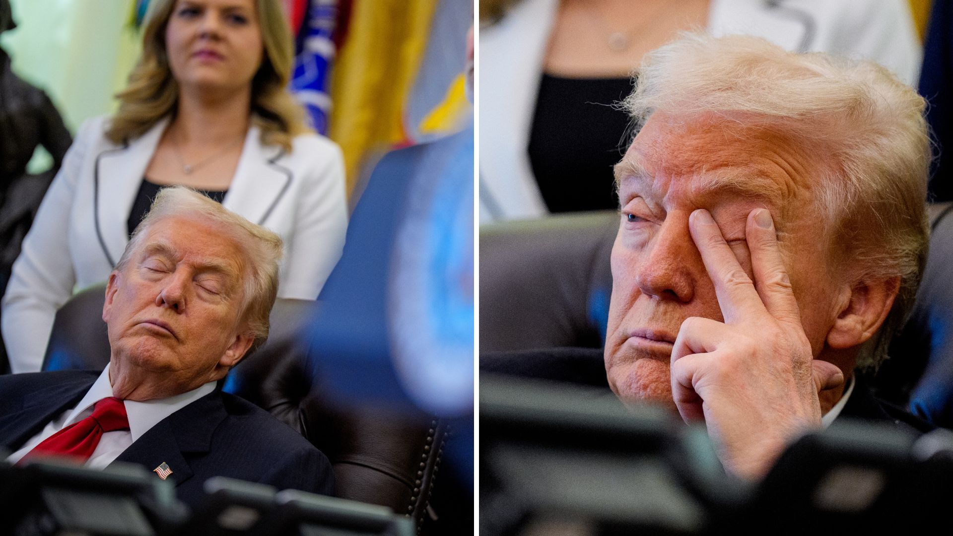The real "Sleepy Joe" might now be Trump, caught nodding off for an ...